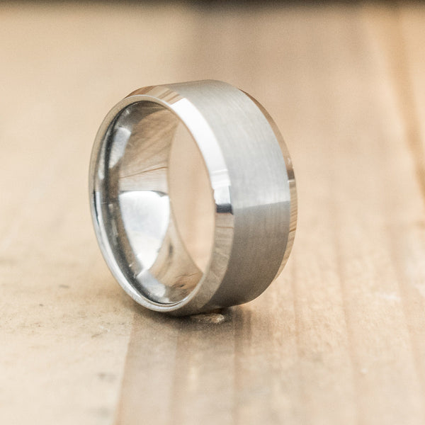 10mm Tungsten Carbide Satin Beveled Ring – INFINIT Rings